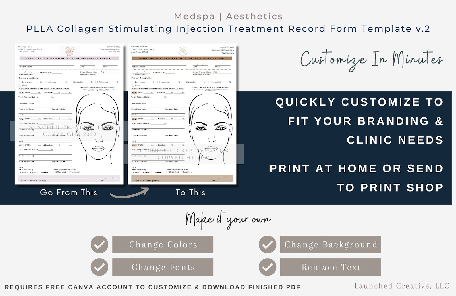 PLLA Sculptra® Collagen Stimulating Injection Treatment Record Form V2 ...