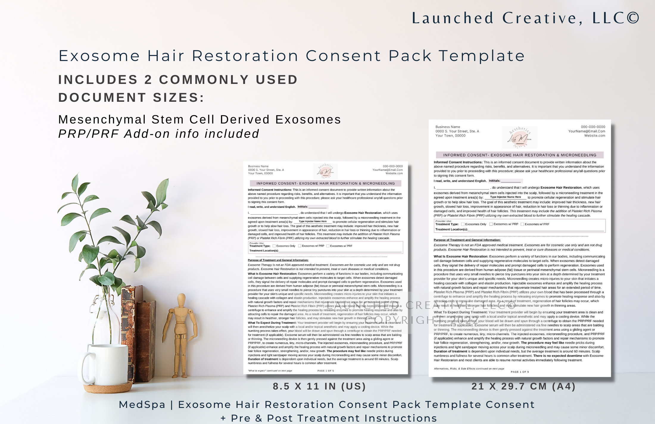 Exosome Hair Restoration Consent | Exosome Hair Scalp Microneedling PRP ...