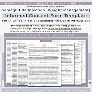 Semaglutide Weight Loss Injection Consent Form Template | Semaglutide ...