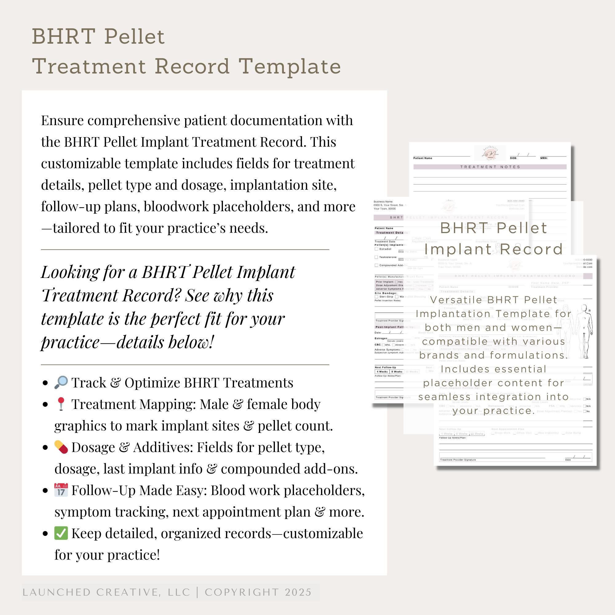 BHRT Pellet Implant Ultimate Form Bundle | Testosterone Pellet Estrogen ...