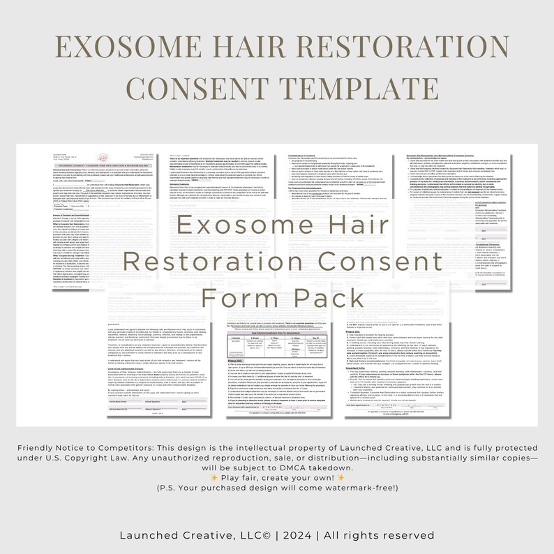 Exosome Hair Restoration Consent | Exosome Hair Scalp Microneedling PRP ...