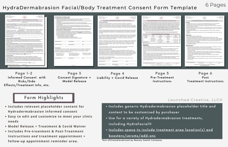 Hydradermabrasion Hydrafacial Consent Form Hydradermabrasion Consent ...