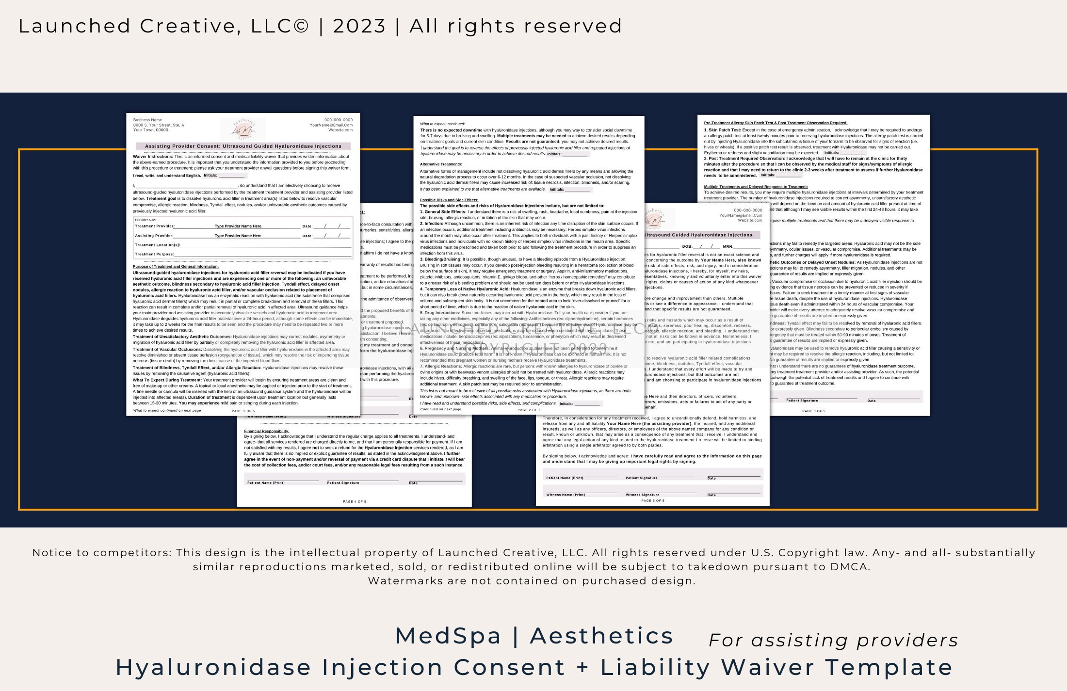 Hyaluronidase Consent Waiver Form for Assisting Provider Ultrasound ...