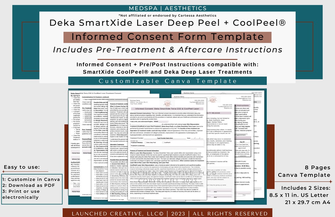 Deka Smartxide Consent Form Template Coolpeel® Laser Consent Deka Deep Peel Laser Consent ...