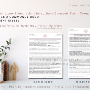 Sculptra Consent Form Template: Medspa PLLA Injection Aftercare (canva ...