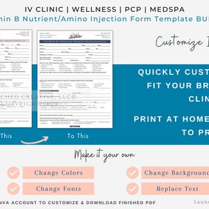 Vitamin B Complex B12 MIC Template BUNDLE | Consent Consult Treatment ...