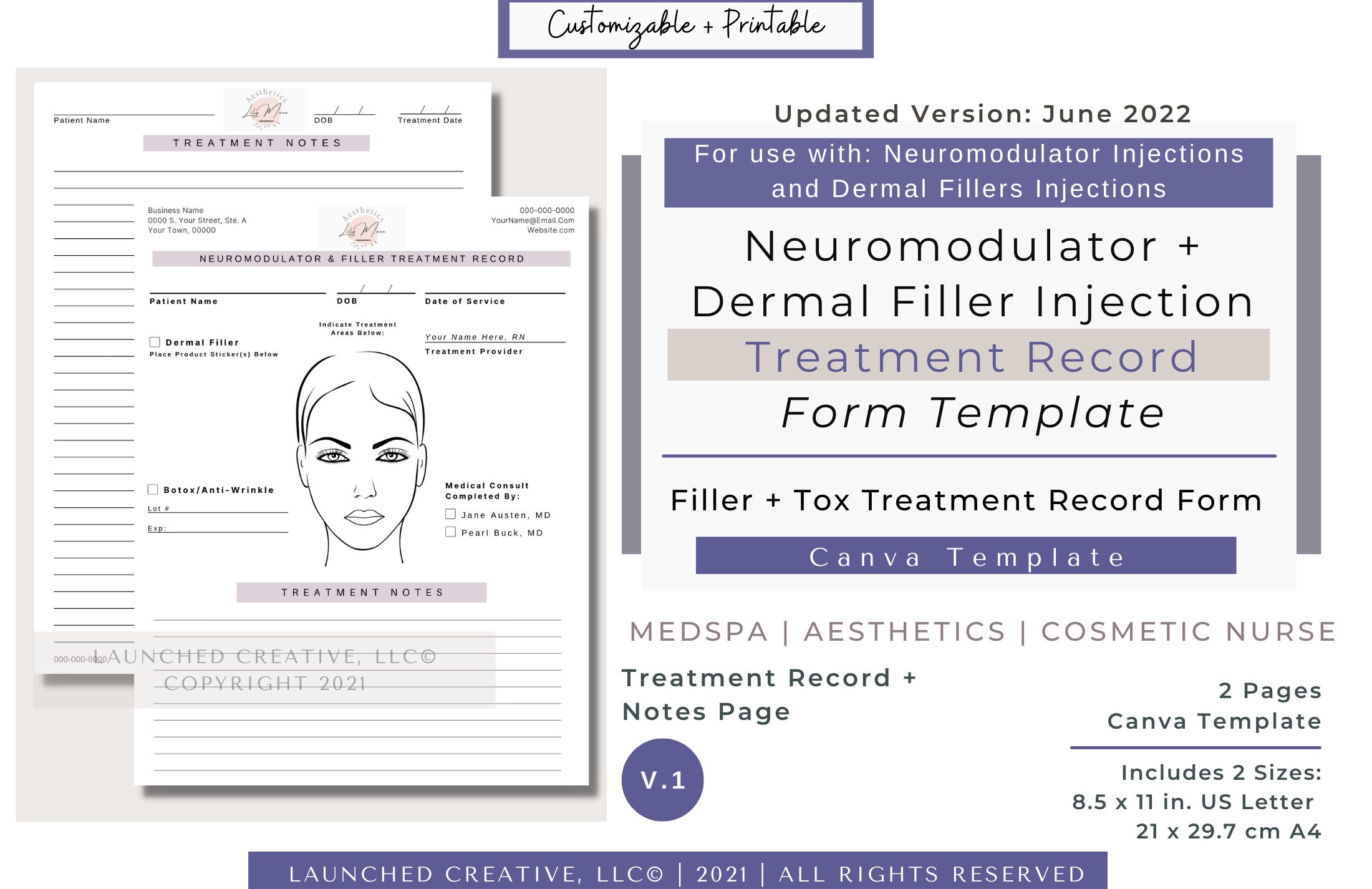 Botox Injection Site Forms