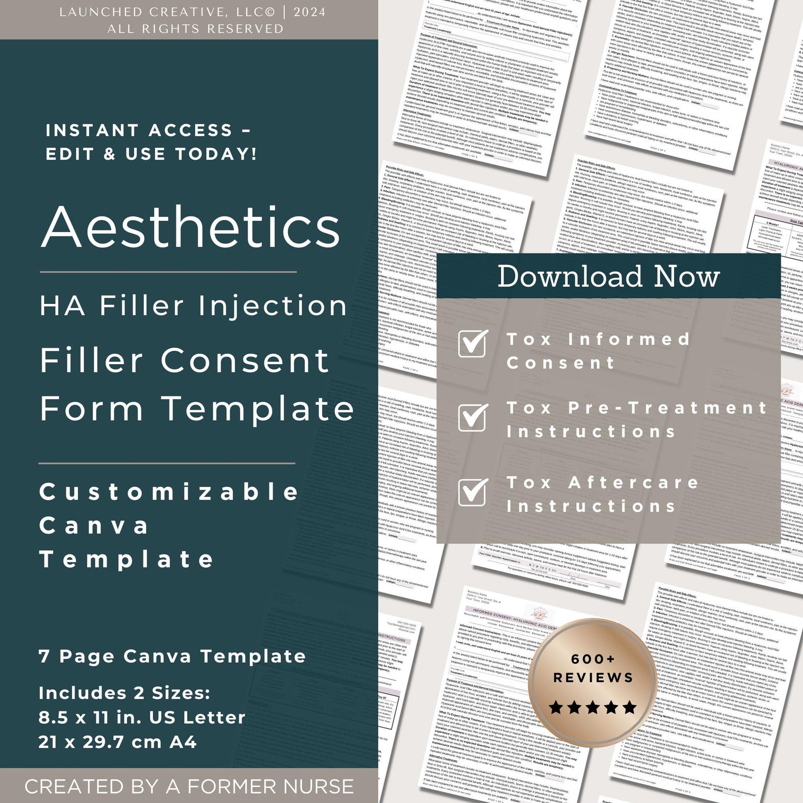 Dermal Filler Consent Form | Hyaluronic Acid Filler Informed Consent ...