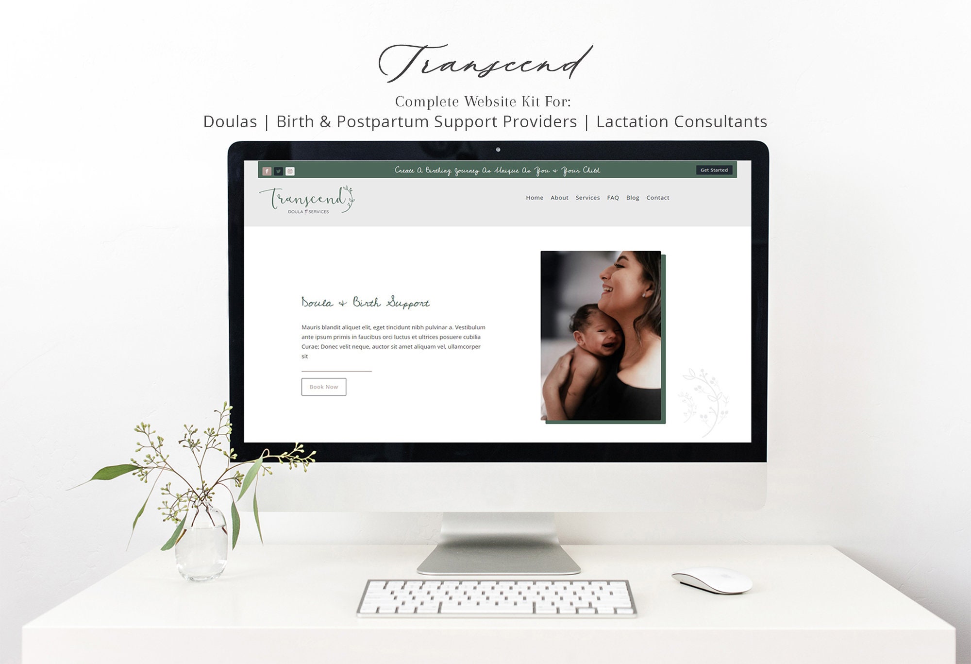 Doula Coach Website Kit Transcend One Click | Etsy