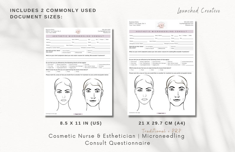 Microneedling PRP Consult Questionnaire | Microneedle PRP Skinpen ...