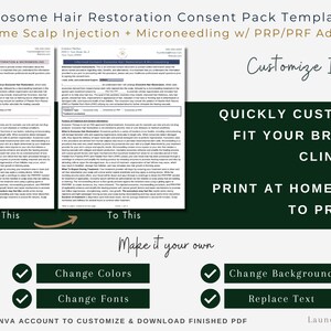 Exosome Hair Restoration Consent | Exosome Hair Scalp Microneedling PRP ...