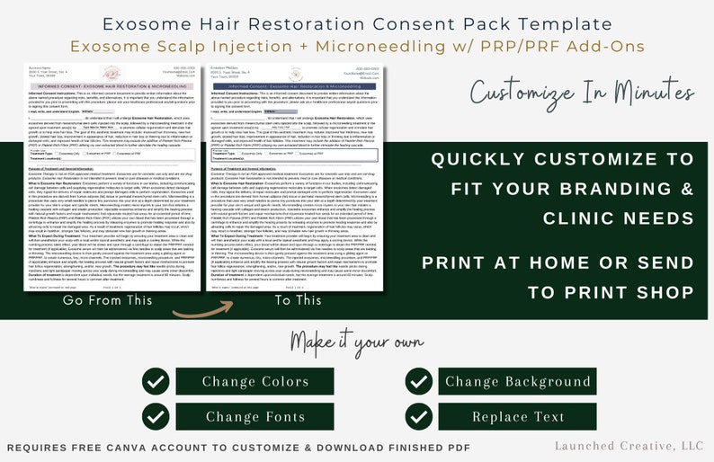 Exosome Hair Restoration Consent | Exosome Hair Scalp Microneedling PRP ...