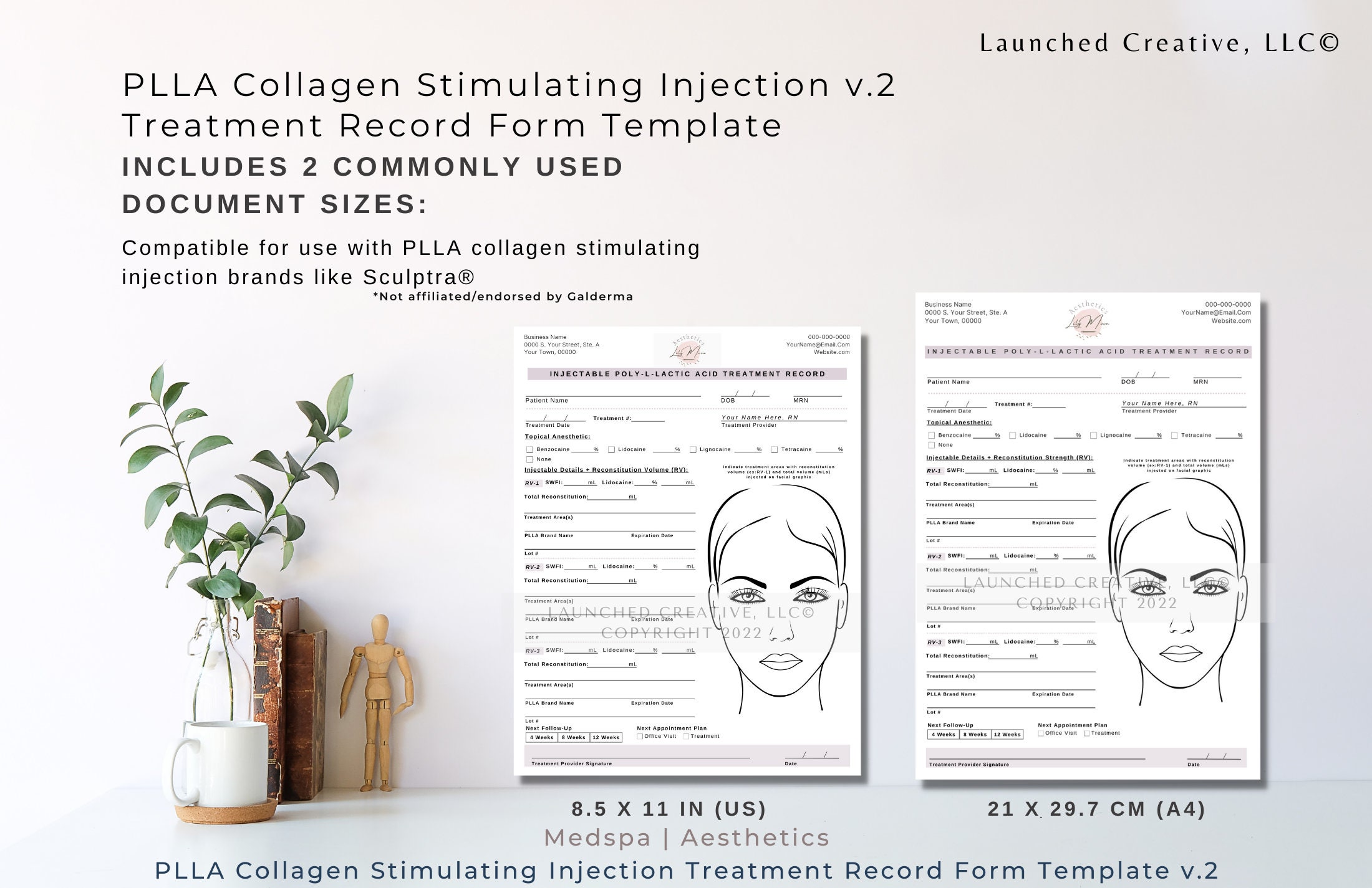 PLLA Sculptra® Collagen Stimulating Injection Treatment Record Form V2 ...