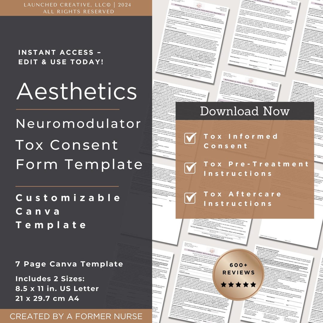 Neuromodulator Consent Form Template | Botox® Dysport® Xeomin ...