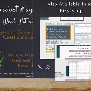 Vitamin B Complex B12 MIC Injection Consent Form Template | B12 Shot ...