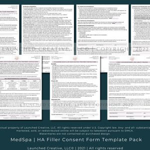 Dermal Filler Consent Form Hyaluronic Acid Filler Informed Consent ...