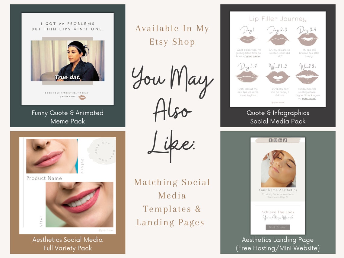 Filler & Botox Aftercare Template| Editable Printable Instruction Card ...