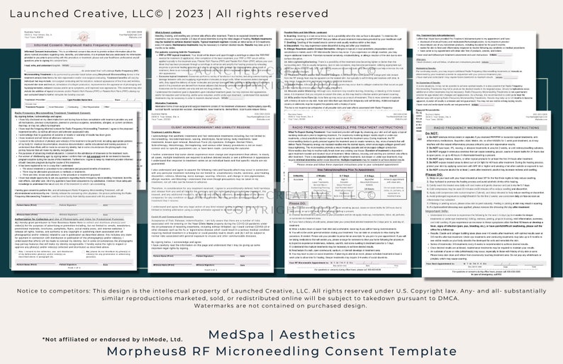Radio Frequency Microneedling Treatment Consent Form Template Morpheus8 ...