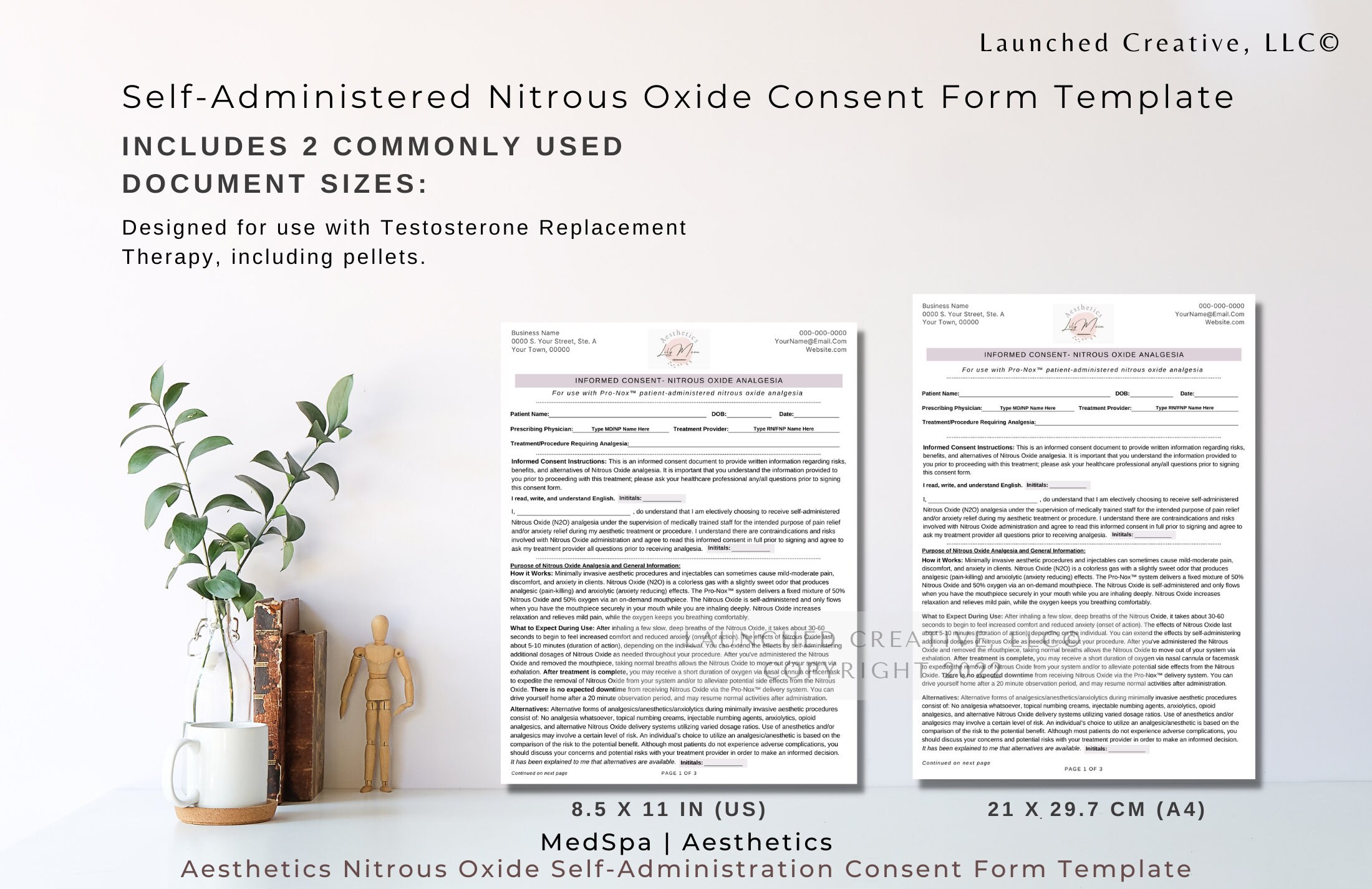 Nitrous Oxide Pro-nox™ Informed Consent Form Template | Aesthetics ...