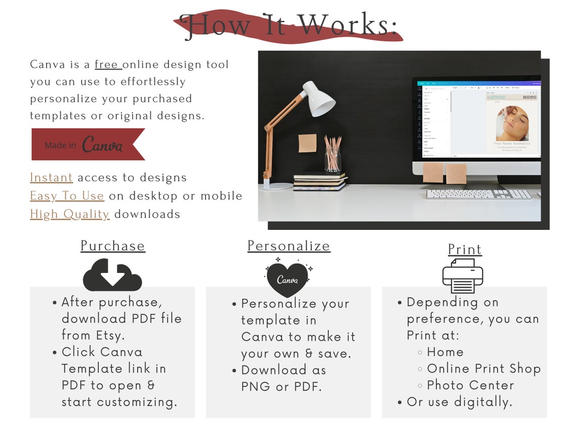 Thread Lift Aftercare Card Printable Thread Lift Aftercare | Etsy