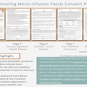 Microchanneling Micro-infusion Facial Consent Template | Aquagold Micro ...