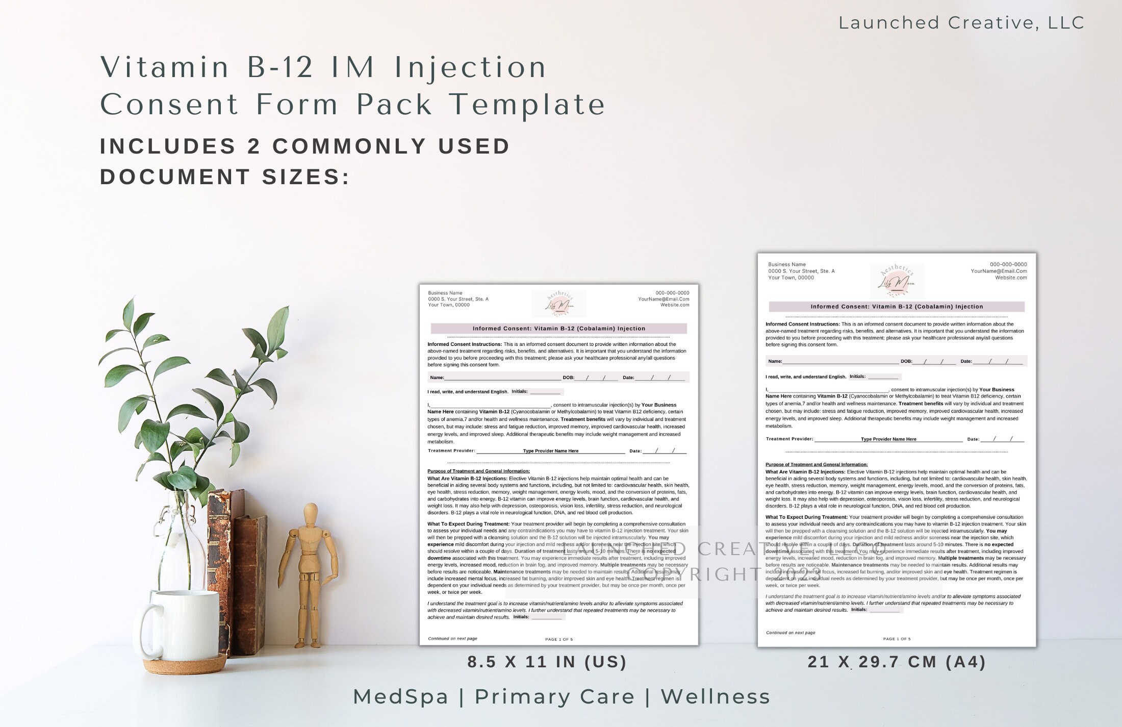 Vitamin B12 Injection Consent Form Template B12 Shot Informed Consent ...
