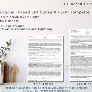 Thread Lift Consent Form Template | PDO Thread Lift Silhouette ...
