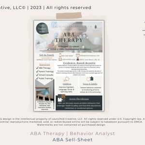 ABA Therapy Services Flyer Template | Canva - Etsy