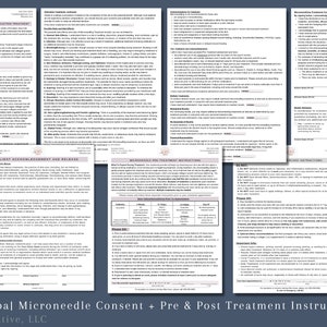 Microneedling Consent Form | Microneedle Consent Release Form ...