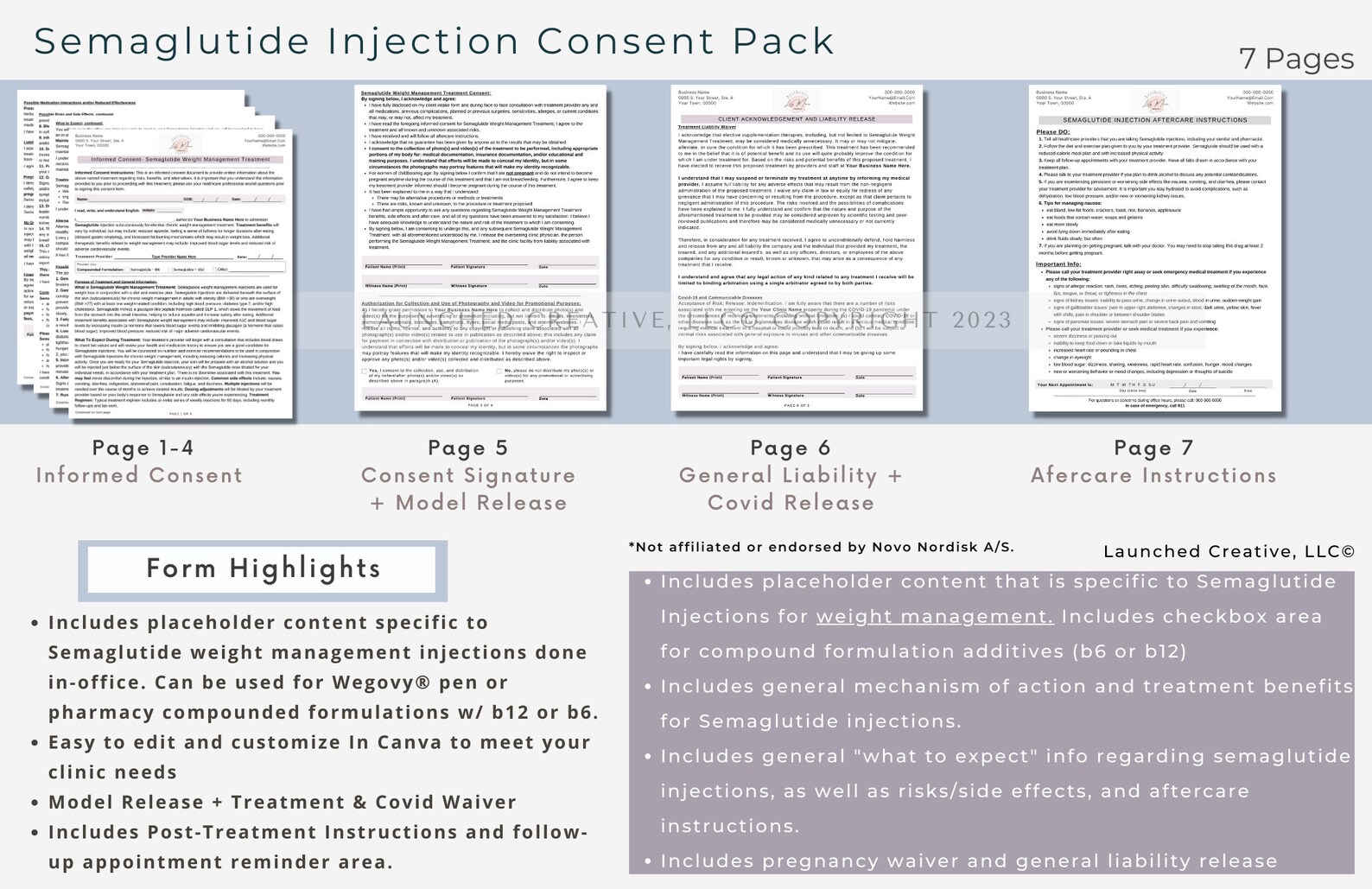 Semaglutide Weight Loss Injection Consent Form Template | Semaglutide ...