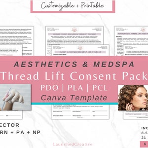 Thread Lift Consent Form Template PDO Thread Lift Silhouette - Etsy