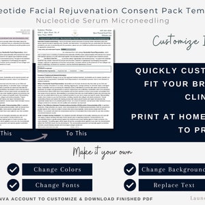 Nucleotide Microneedling Consent Template | PDRN Polynucleotide Facial ...