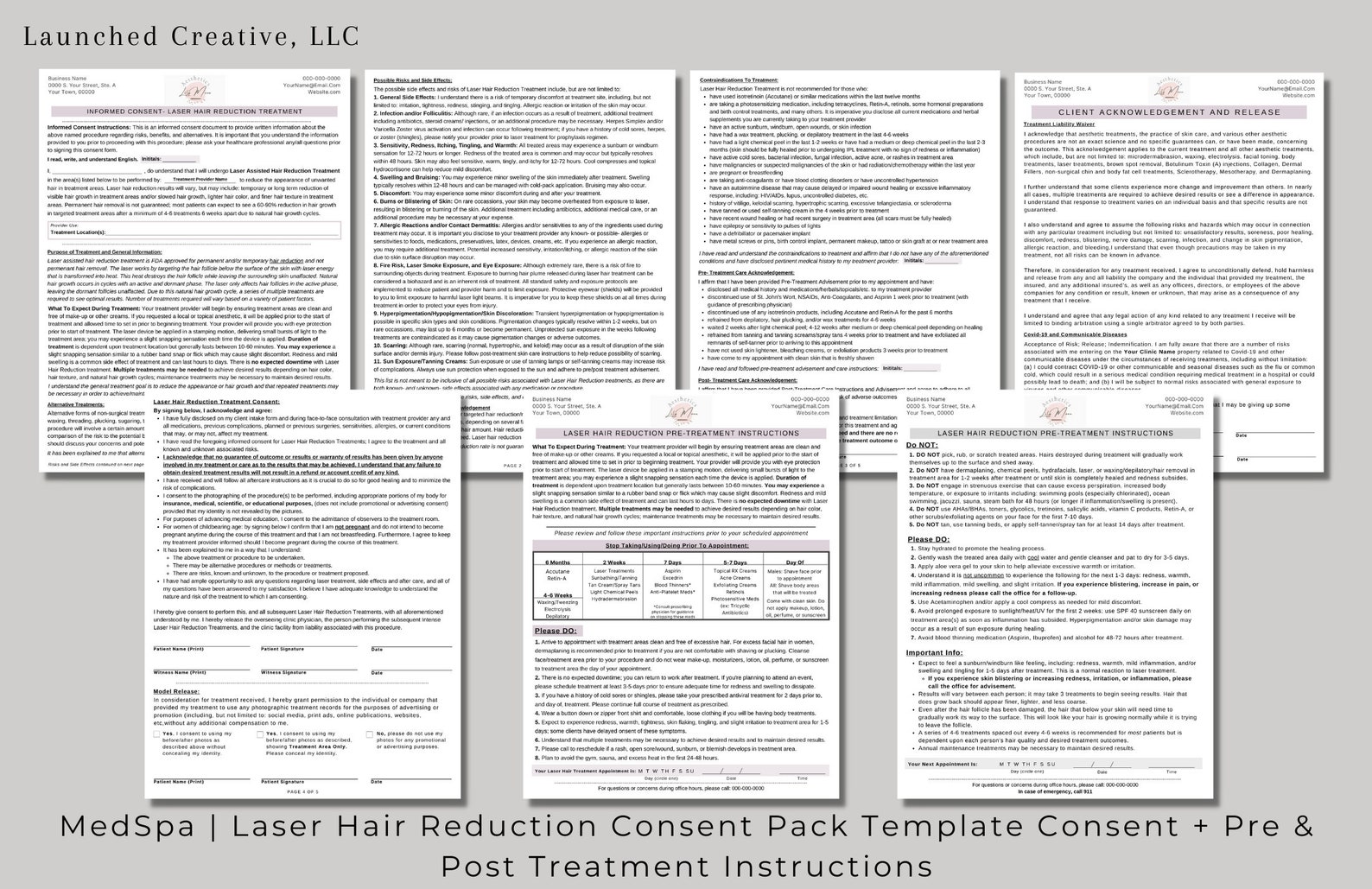 Laser Hair Reduction Consent Form Laser Hair Removal Consent - Etsy
