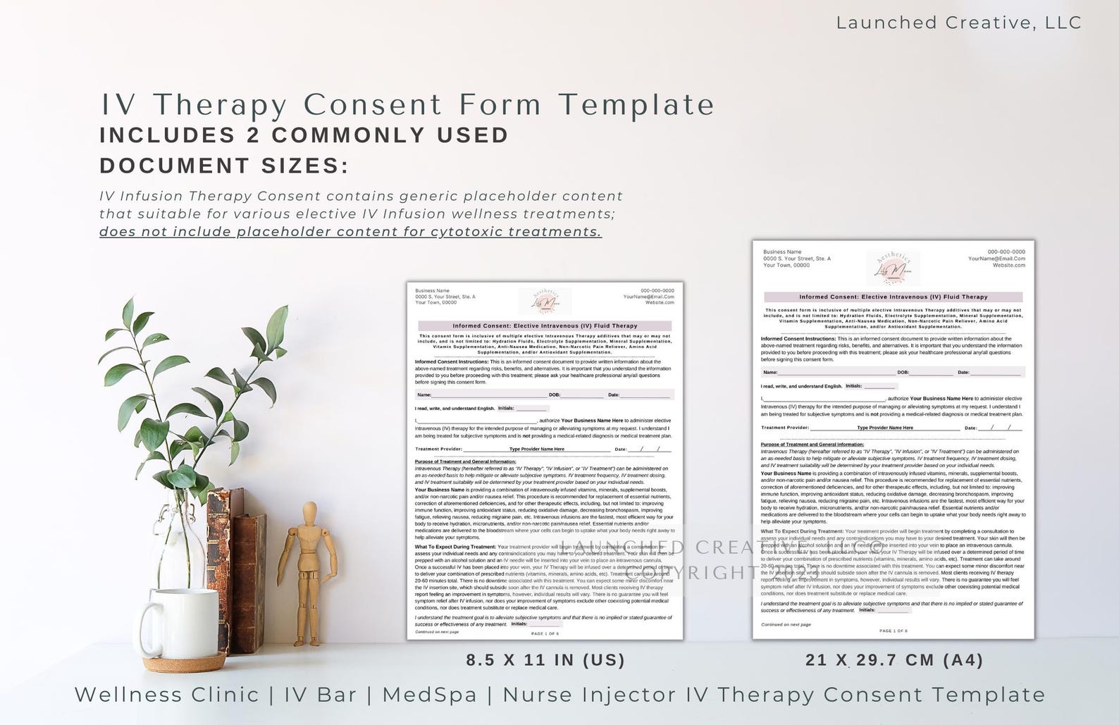 IV Infusion Therapy Consent Form Template | IV Fluid Therapy Consent ...