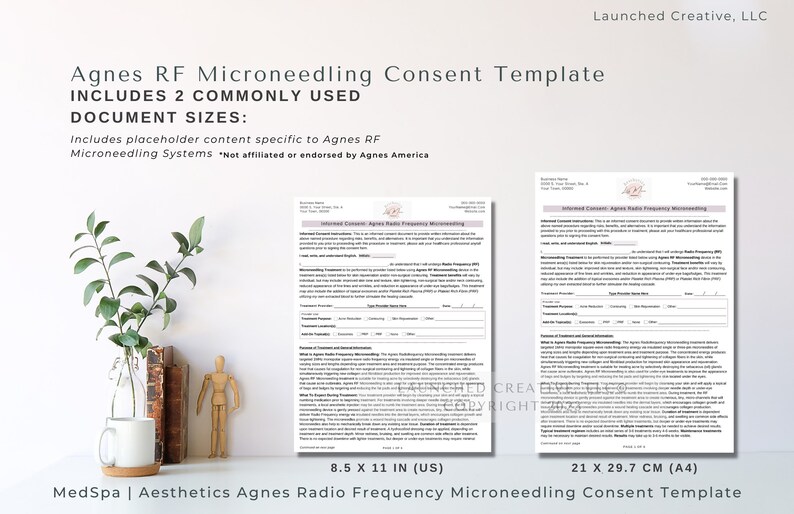 Radio Frequency Microneedling Treatment Consent Form Template Agnes RF ...