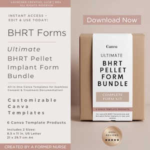 BHRT Pellet Implant Ultimate Form Bundle | Testosterone Pellet Estrogen ...