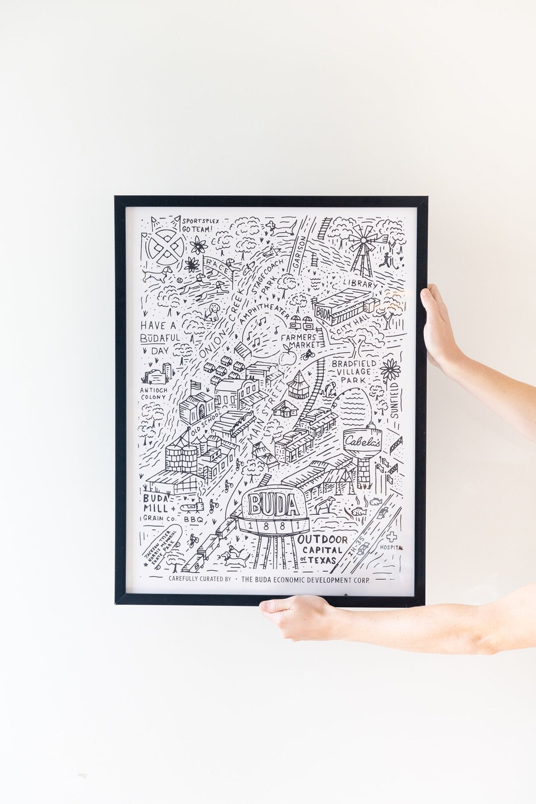 Buda Texas Map | Art Silkscreen Poster Map - Etsy