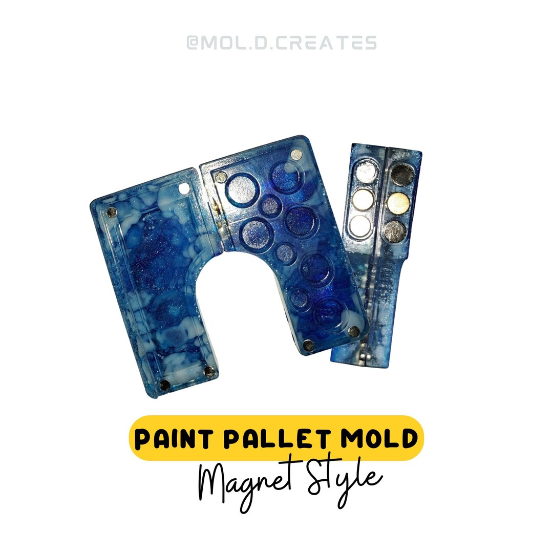 Resin Collapsing Paint Pallet Silicone Mold, Crafty Silicone Paint on ...