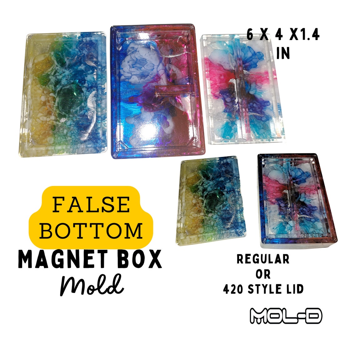 Magnet Silicone Box for Resin, False Bottom Box Mold 3 Part - Etsy