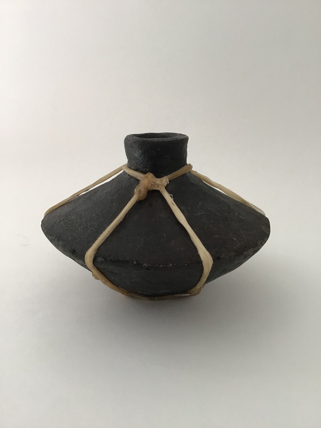 Vintage Authentic Tarahumara Pot Hand Made Earthenware Rawhide Bound - Etsy