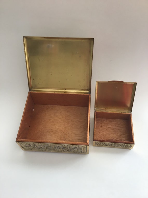 Vintage Decorative Handcrafted Etched Gold Color Meta… - Gem