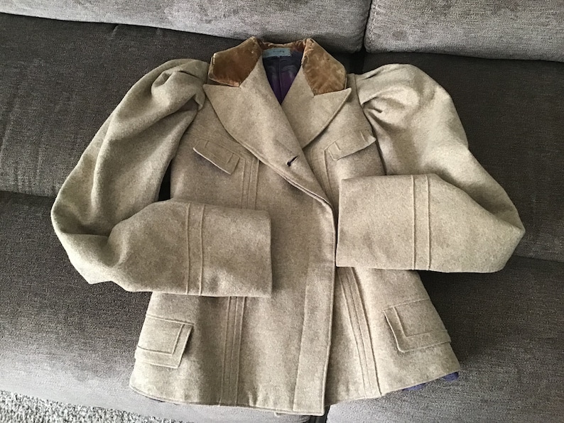 Antique Victorian (1890s) Original Light Brown Wool Women's Jacket With ...