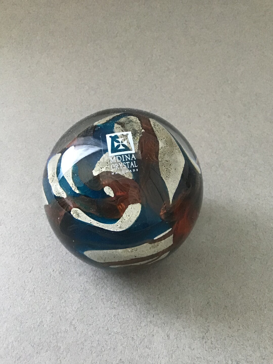 MDINA Art Glass Studio Paperweight Signed, Dated, Labeled - Etsy