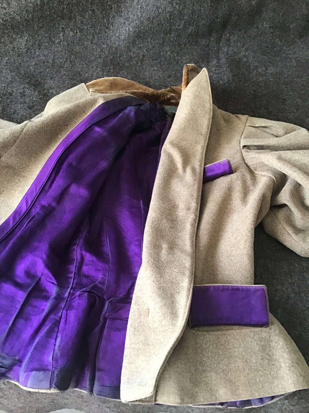 Antique Victorian (1890s) Original Light Brown Wool Women's Jacket With ...