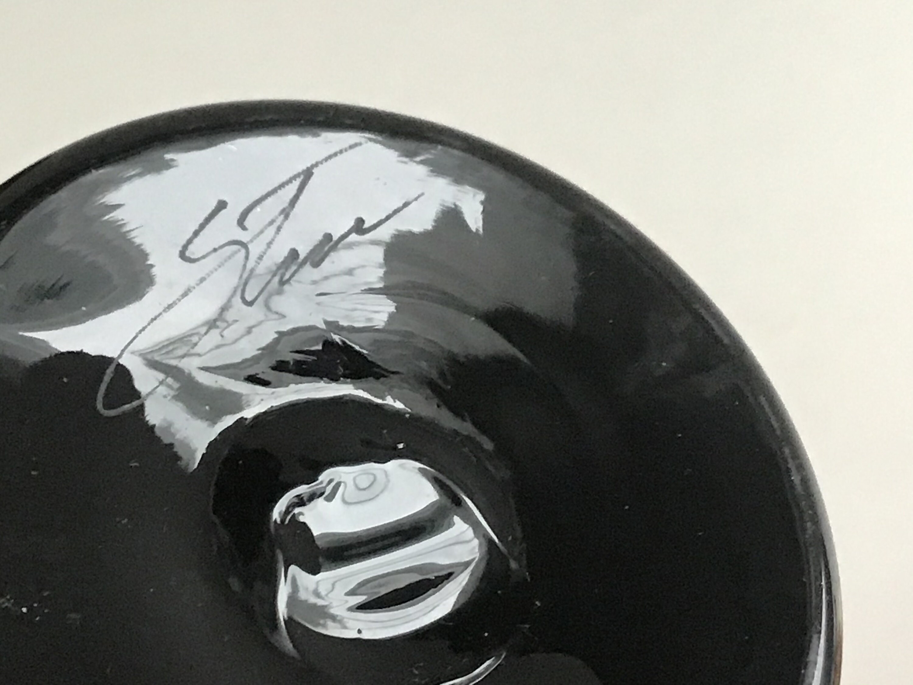 Art Glass Exquisite Pair of Hand Blown Iridescent Luster Glass ...