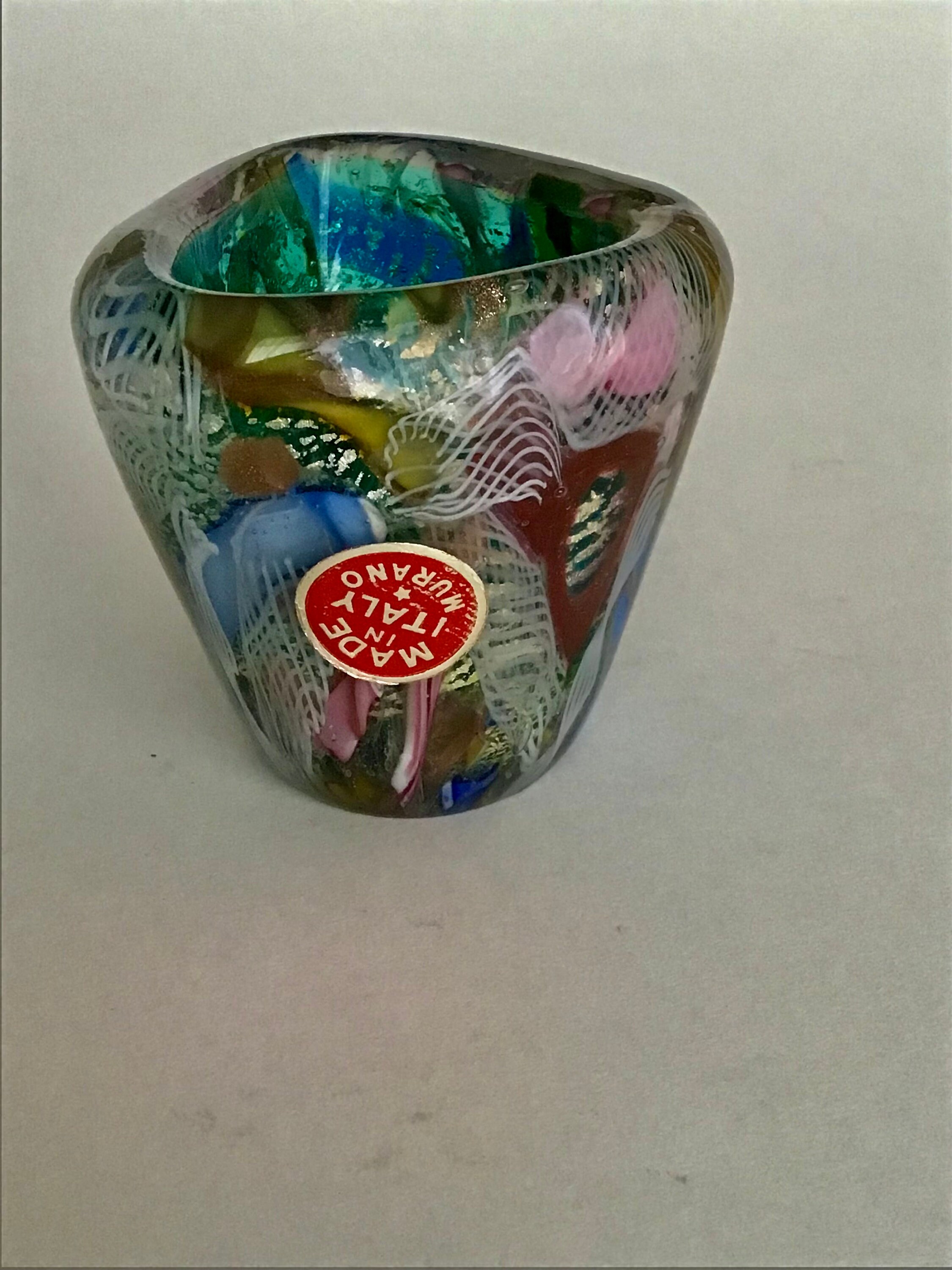 Murano Art Glass Tutti Frutti Design Mini Vase/toothpick/match - Etsy