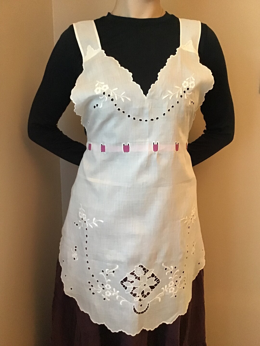 Original Antique (c. 1920s) Handmade Princess Style Apron Hand ...