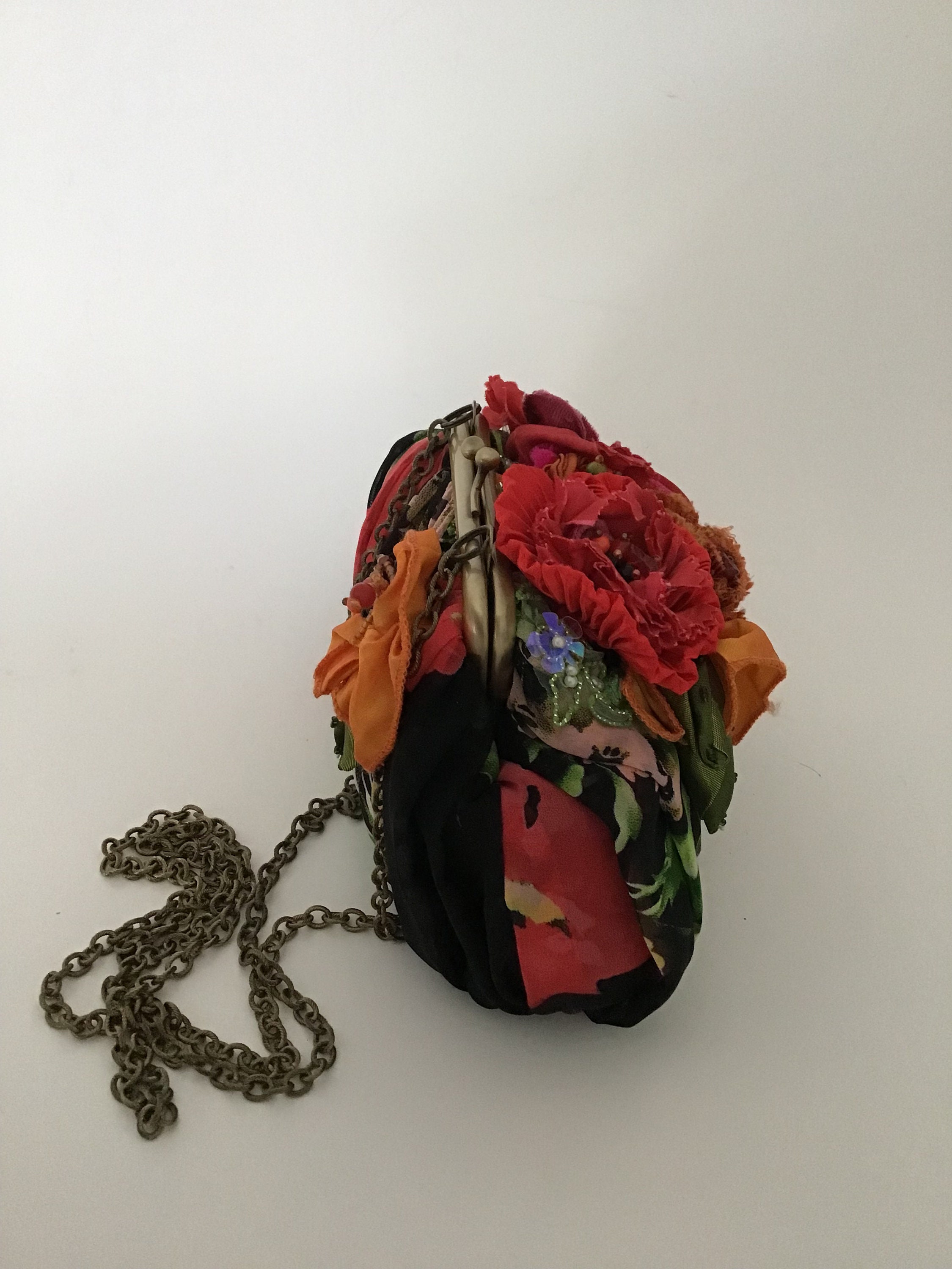 Designer Mary Frances Evening Crossbody Bag With Flowers and - Etsy