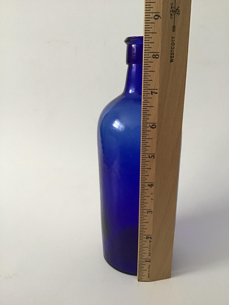 Antique 19th Century Cobalt Blue Glass Bottle - Medicine or Poison ...