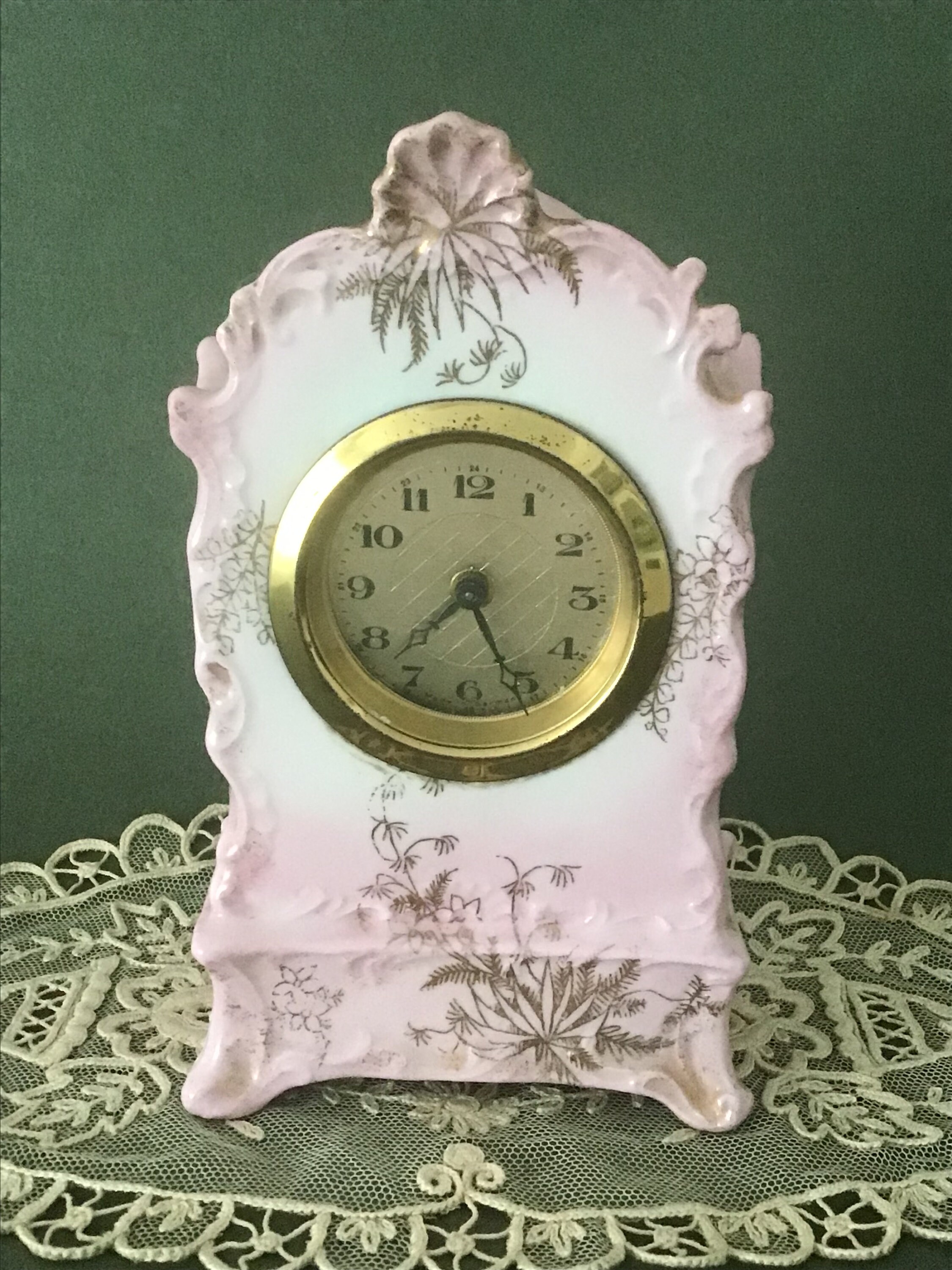 Antique Porcelain Mantle Clock Made in Germany in Late 1800s - Etsy